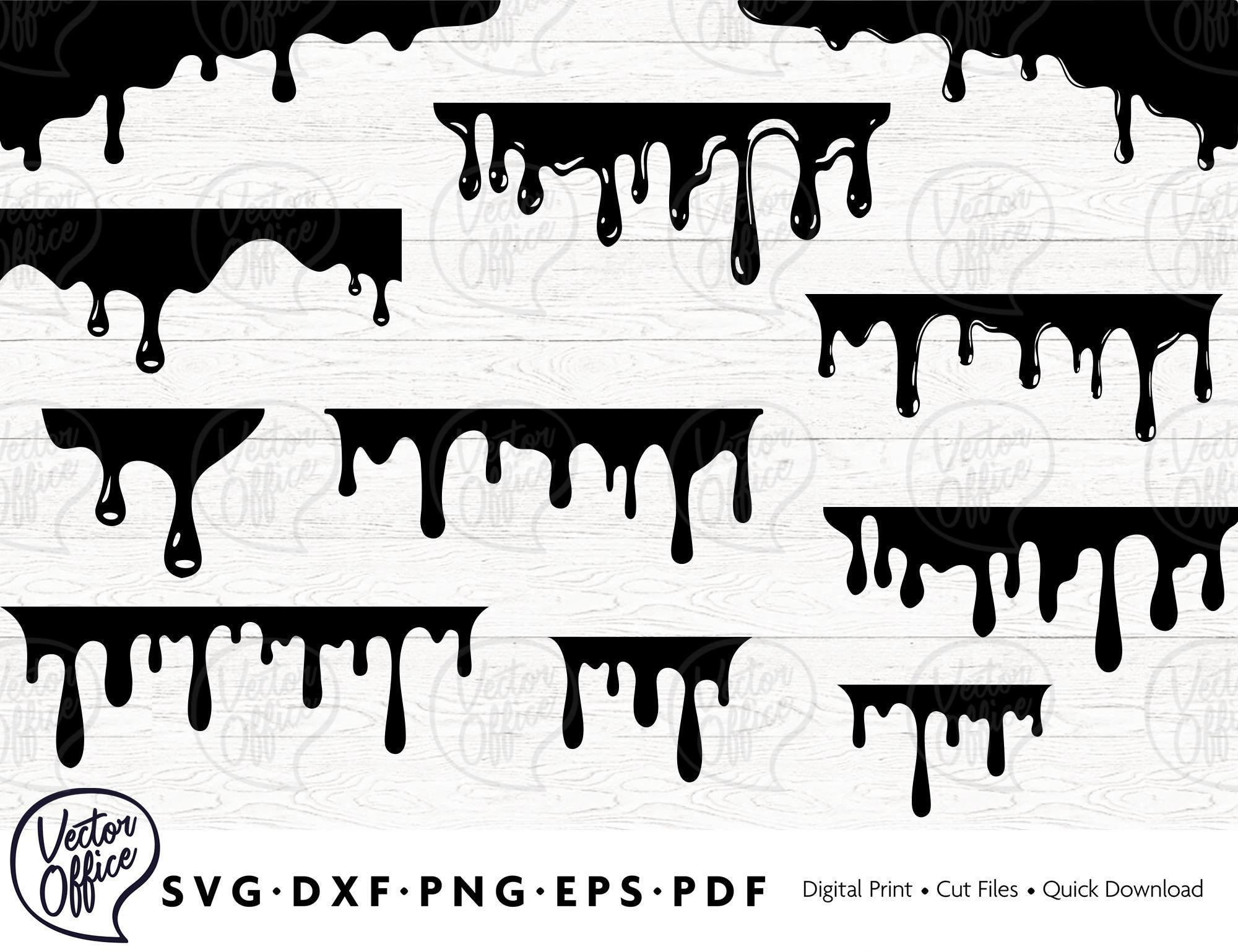 BUNDLE: Dripping Borders Svg, Dripping Svg, Dripping Borders Cut Files ...
