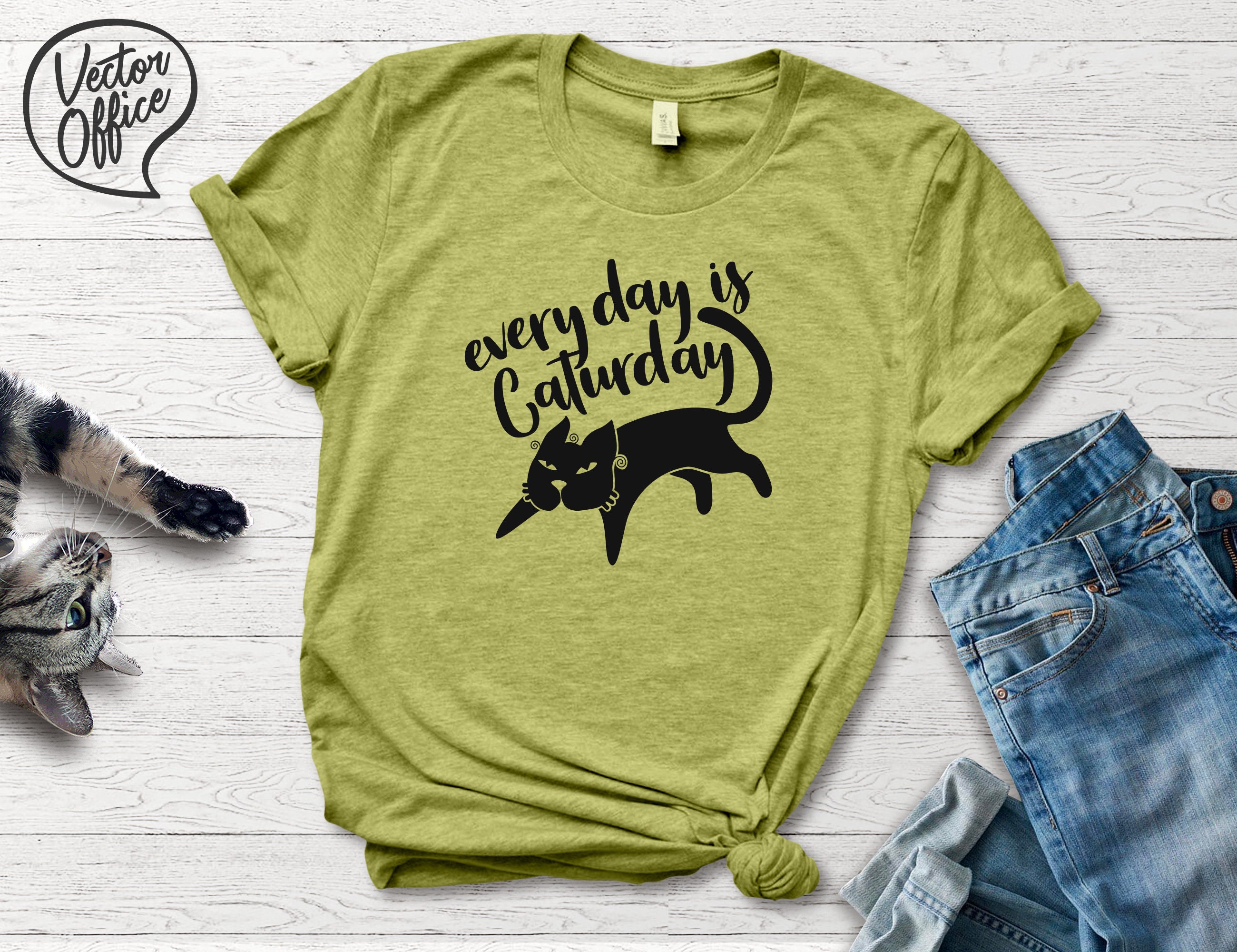 Every Day is Caturday SVG: Cat Lover Design (digital Download) - Etsy