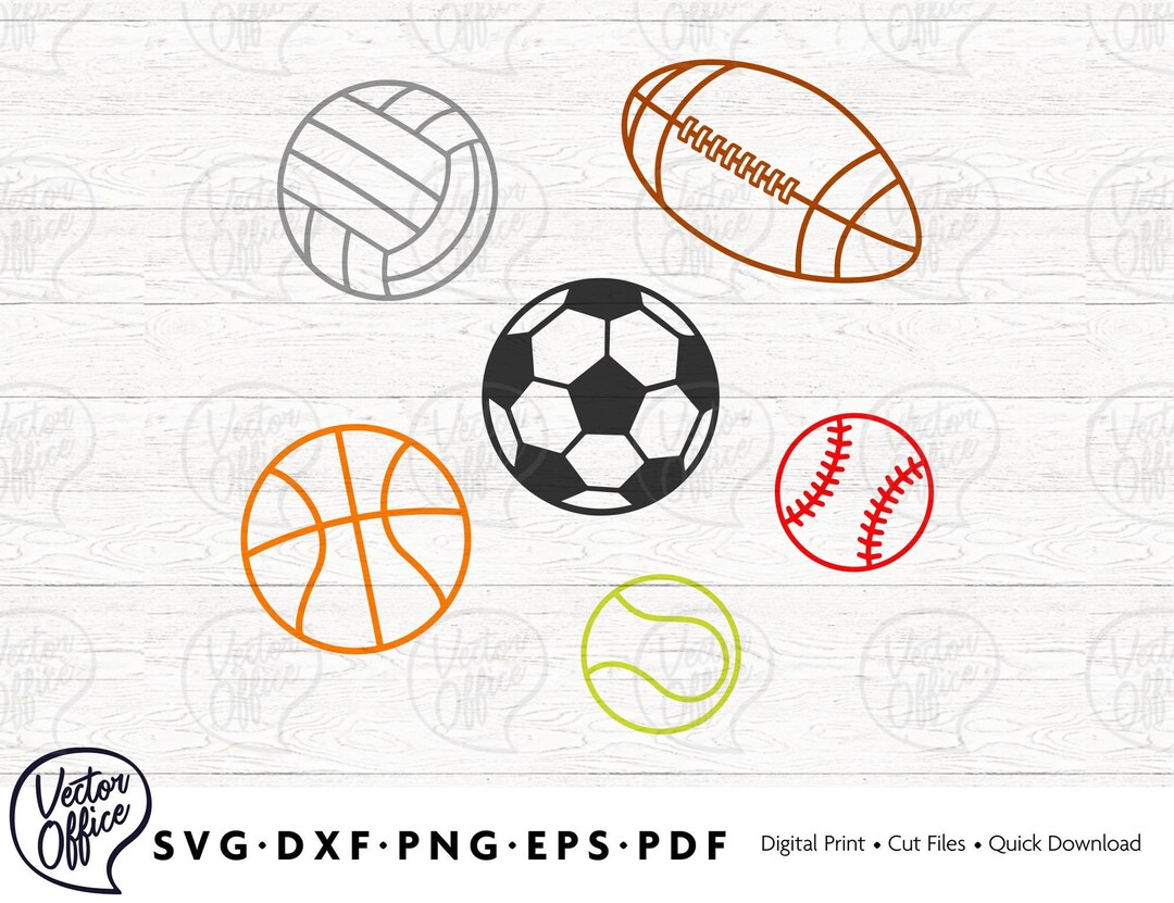 Sport Balls Svg, Balls Svg, Ball Bundle Svg, Sports Ball Cut File ...