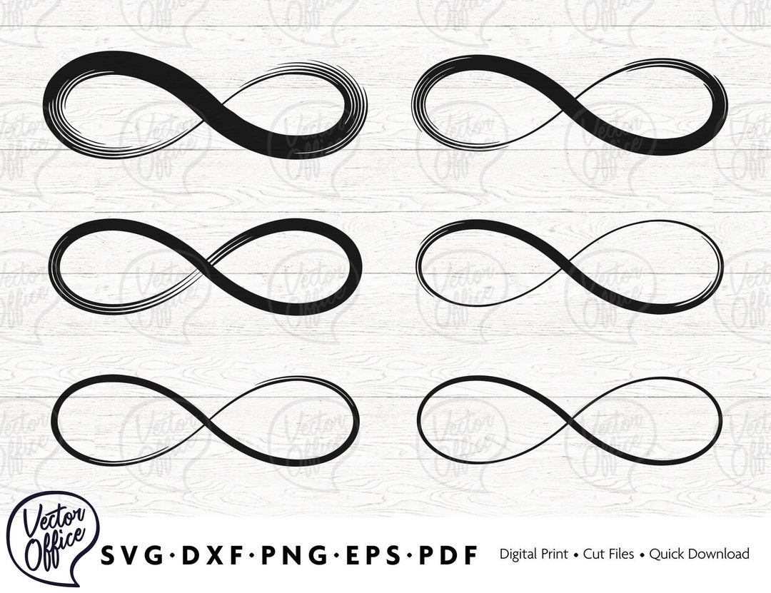Infinity Symbol SVG Cut File for Silhouette and Cricut Svg, Dxf, Eps ...