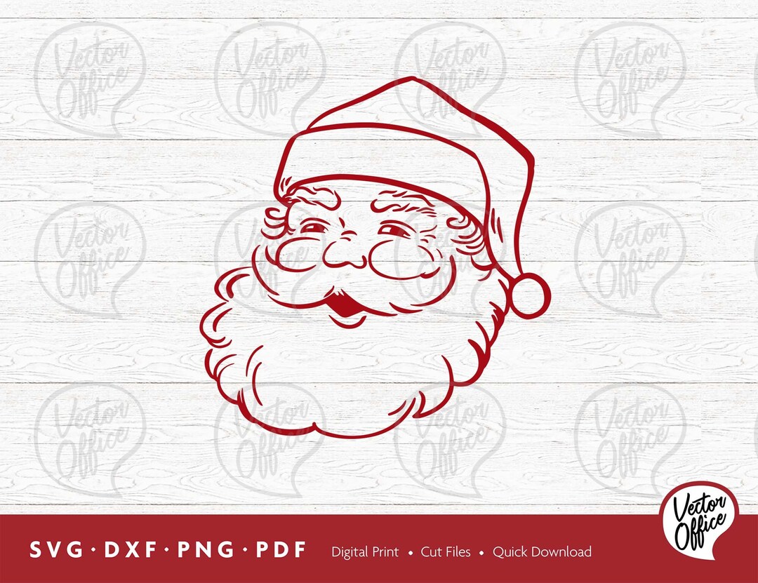 Vintage Santa Svg, Old School Father Christmas, Santa Claus Svg ...