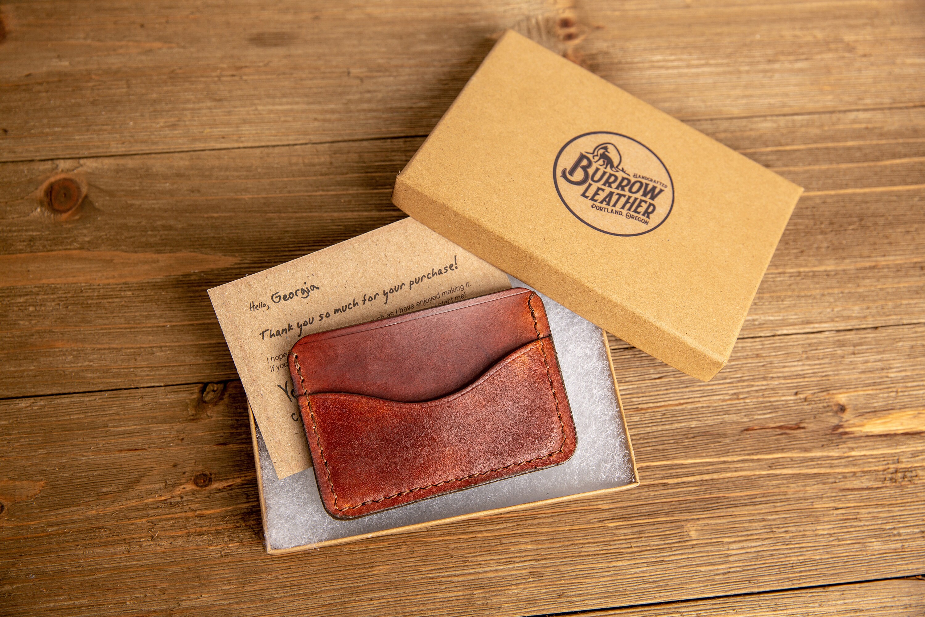 Handcrafted Minimalist Wallet Personalization Available | Etsy