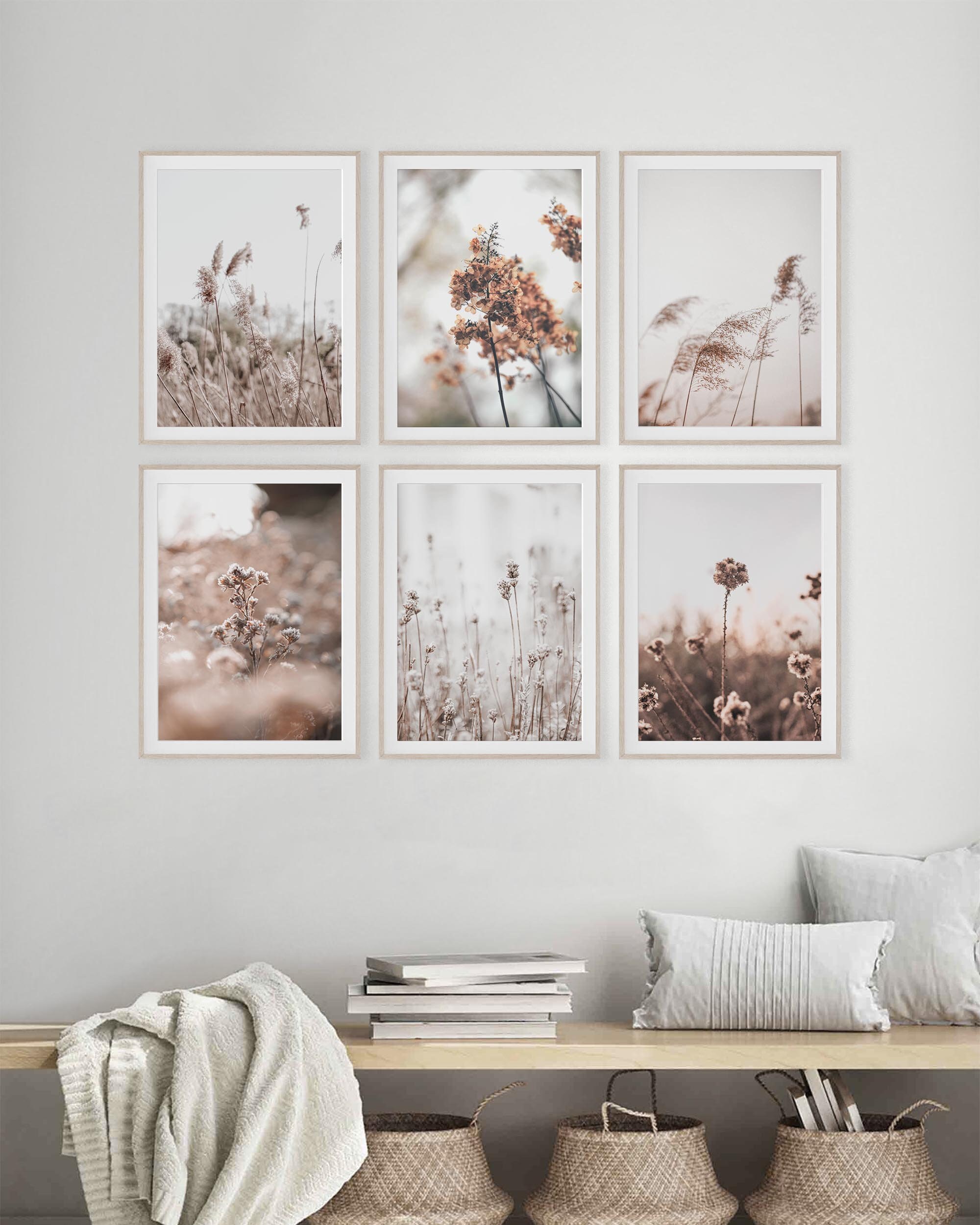 Farmhouse Print Set of 6 Prints Botanical Posters Pampas - Etsy