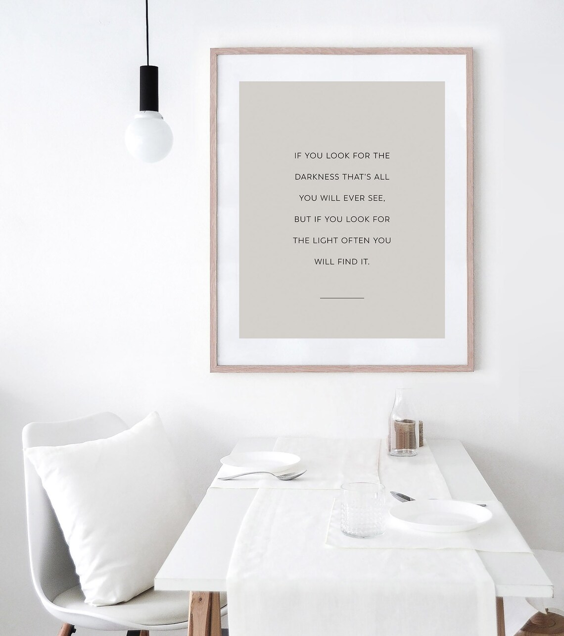 Look for the Light Inspirational Quote Motivational Quote - Etsy