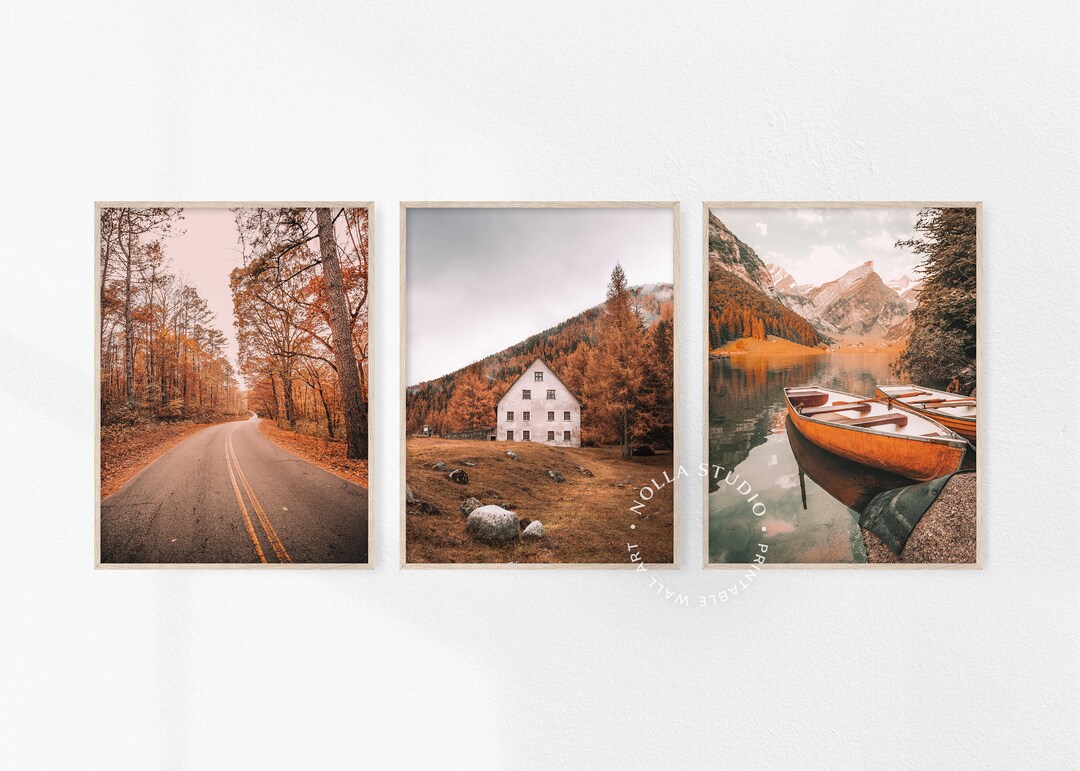 Autumn Gallery Wall Set of 3, Fall Print Set, Farmhouse Prints ...