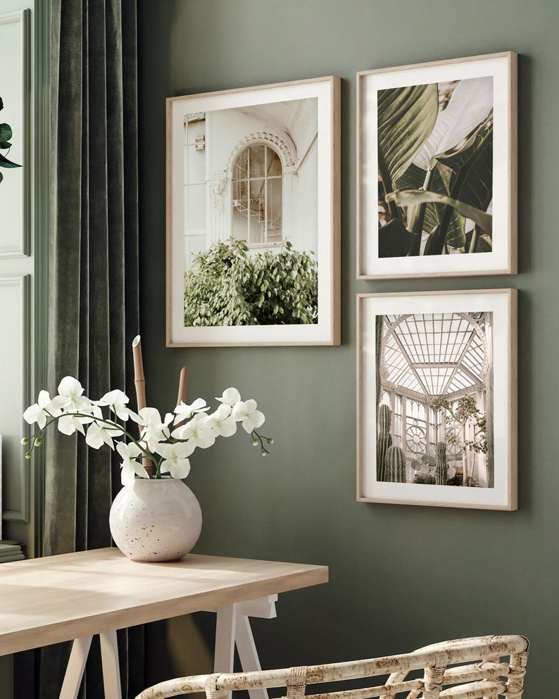 Botanical Garden Gallery Wall Green House Set of 6 Botanical - Etsy