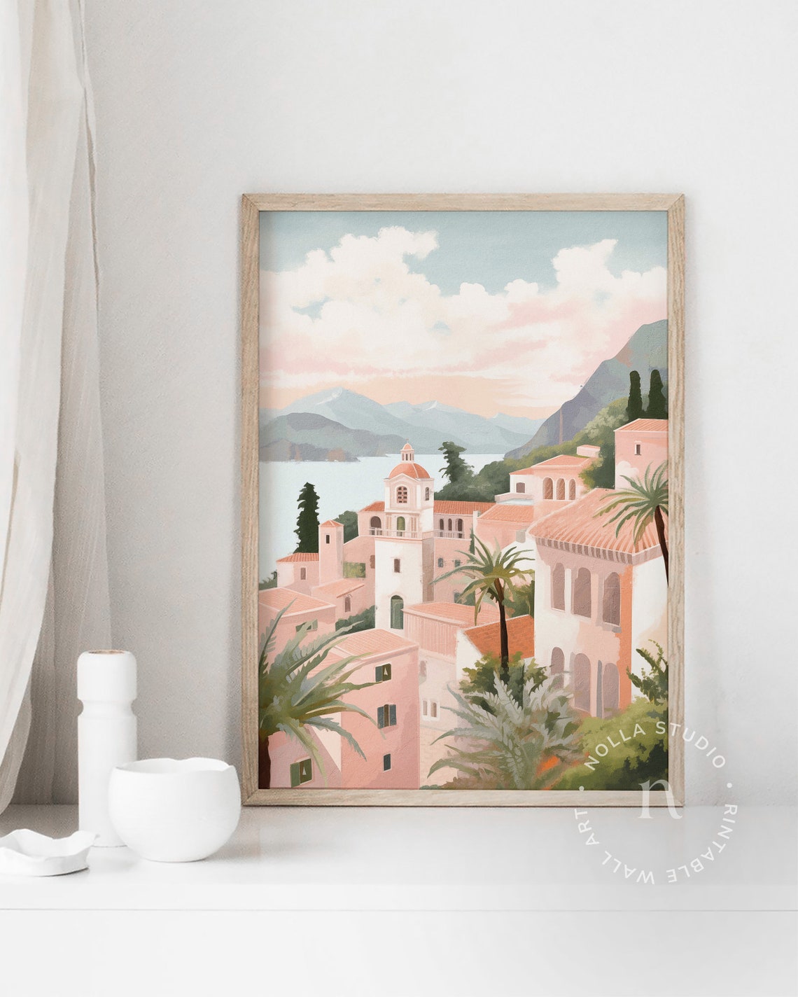Italy Prints Set of 6, Positano Amalfi Coastal Poster, Mediterranean ...