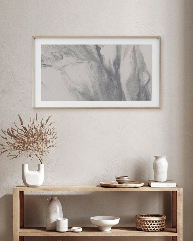 Samsung Frame TV Gray Abstract Art Grey Marble Art Frame - Etsy