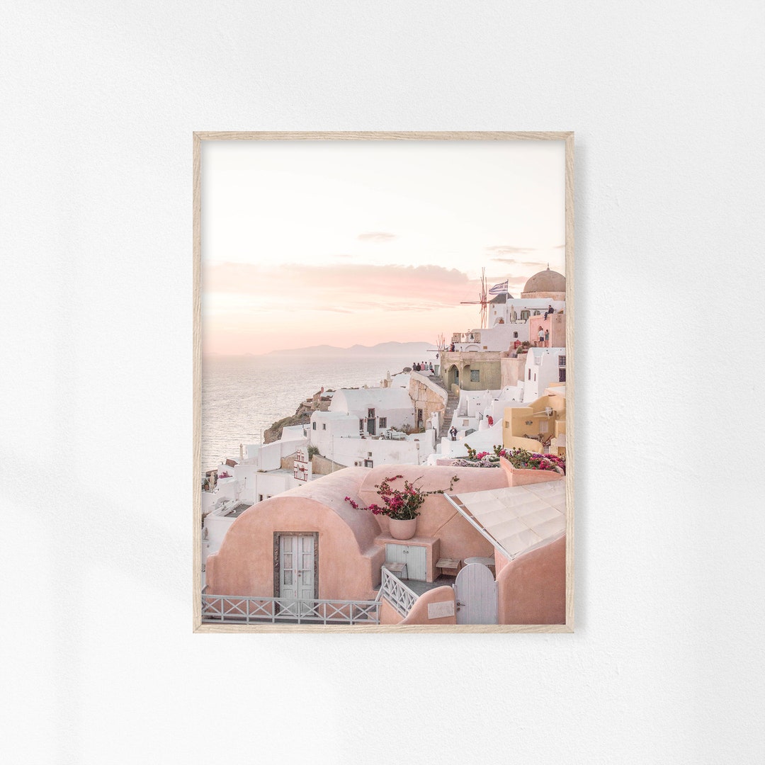 Greece Print, Santorini Print, Mediterranean Wall Art, Santorini Wall ...