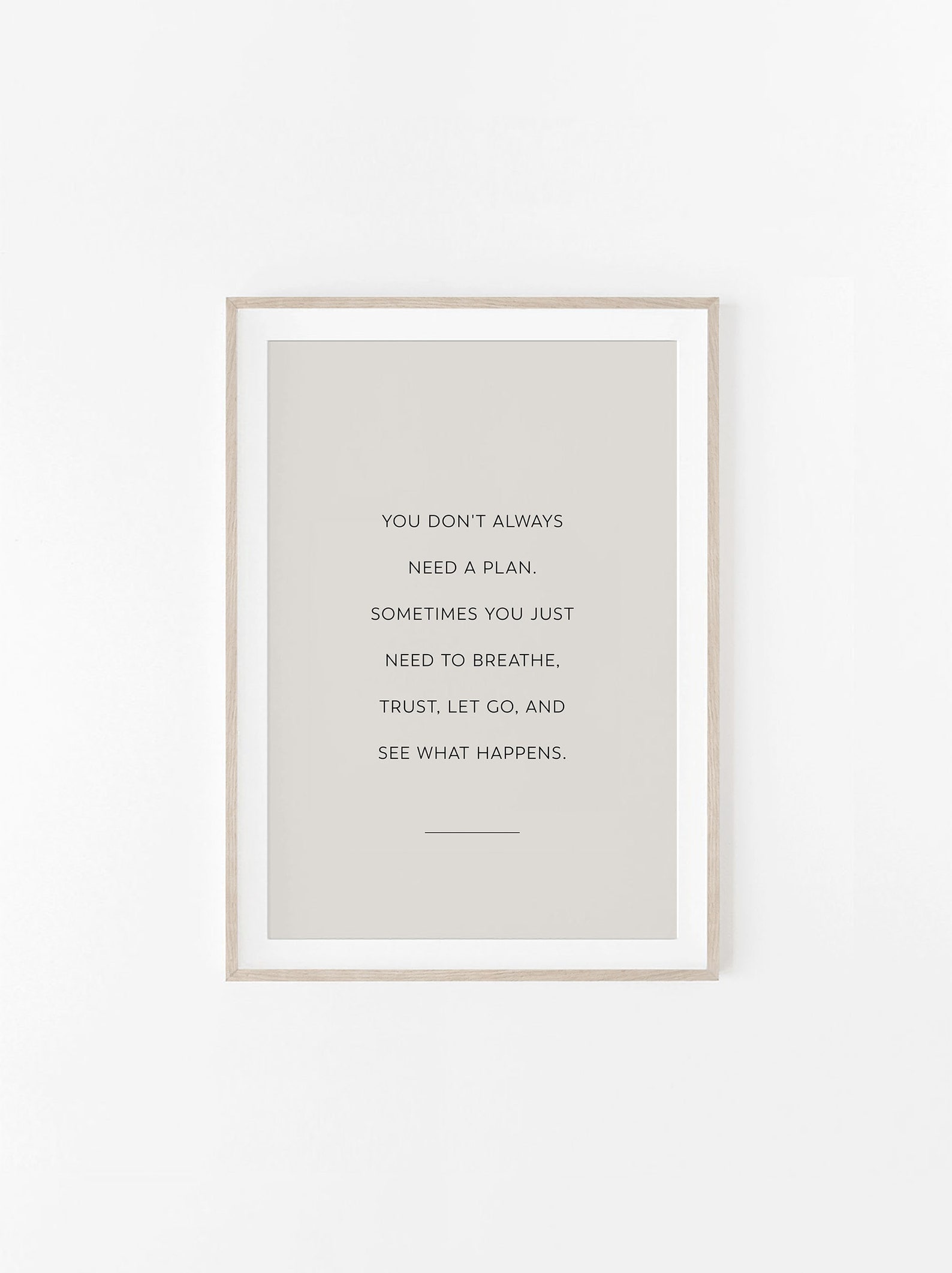 You Dont Always Need a Plan Positive Thinking Motivational - Etsy