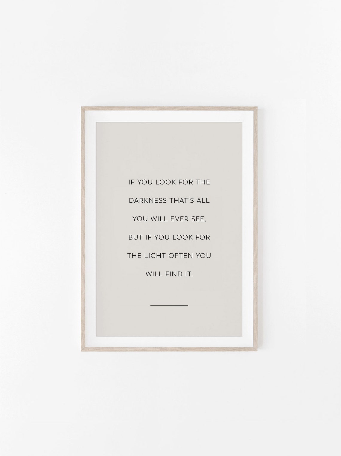Look for the Light Inspirational Quote Motivational Quote - Etsy