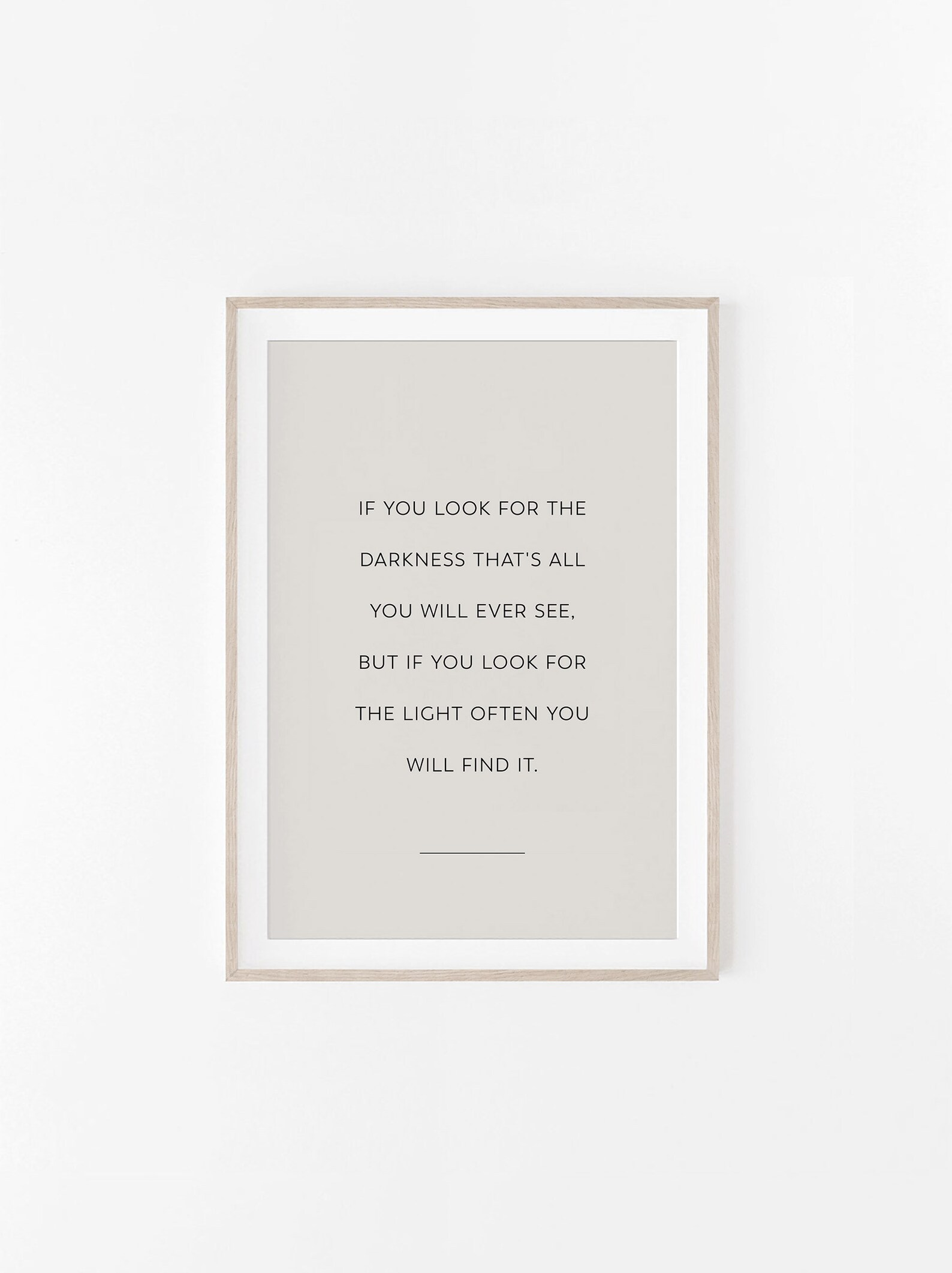 Look for the Light Inspirational Quote Motivational Quote - Etsy