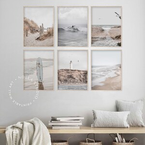Beach Print Set of 6, Surfing Gallery Wall, Coastal Prints, Surf Life ...