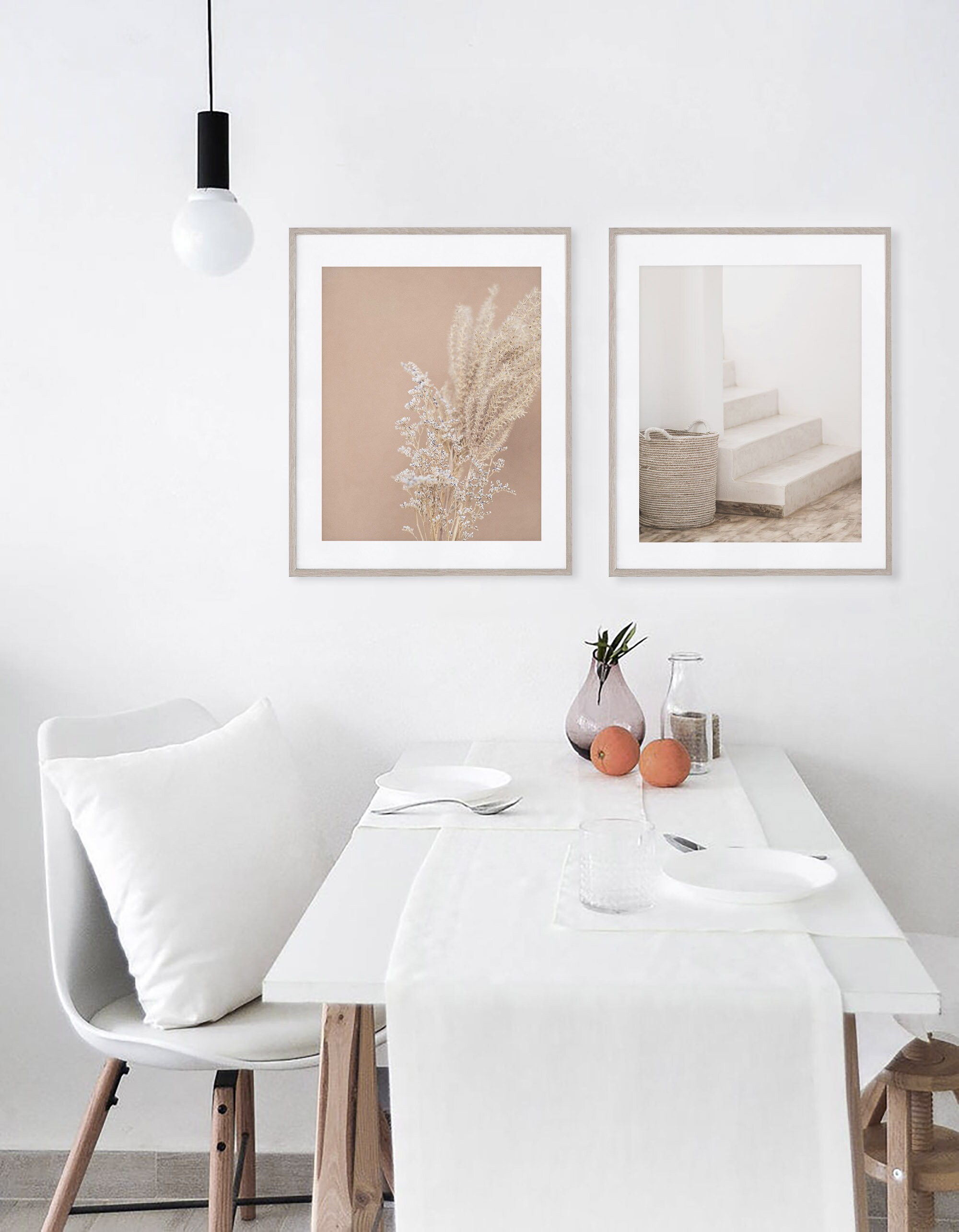Boho Art Decor, Pampas Grass, Set of 2 Prints, Gallery Wall, Beach ...