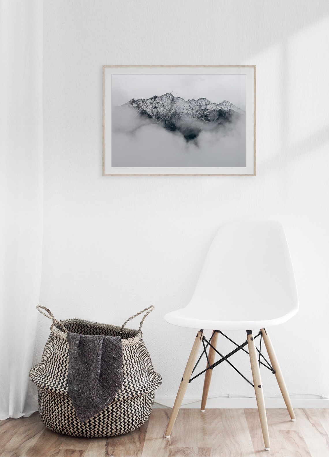 Mountain Print Snow Mountain Poster Nordic Nature Wall Art | Etsy