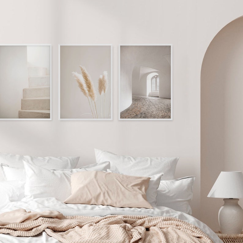 Neutral Print Set, Set of 6 Prints, Minimalist Gallery Wall ...