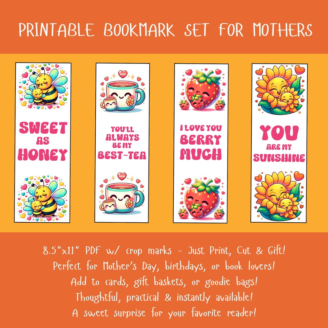 Printable Bookmarks for All the Special Mothers | Mother's Day Bookmark ...