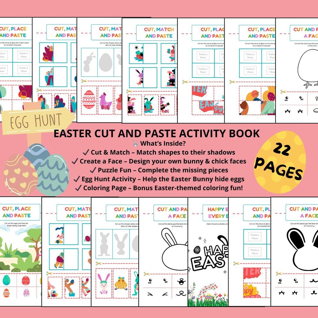 Easter Busy Book | Printable Activity Sheets | Cut and Paste ...