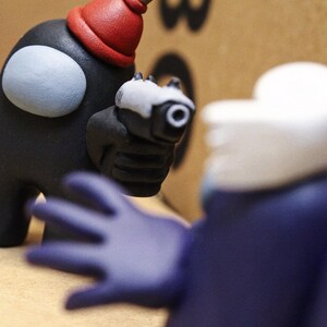 Figures Inspired in Among Us, Gameplay, Art Toy, Birthday Gift, Game ...