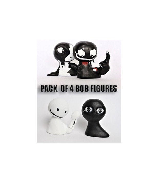 Pack of 4 Bob Inspired Figures, Fnf, Friday Night Funkin, Bob Mod ...