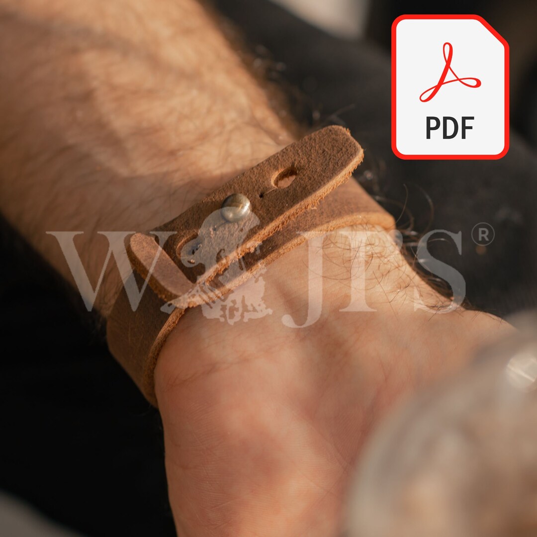 Leather Bracelet Pattern PDF| Bracelet Pattern| Leather Bracelet ...