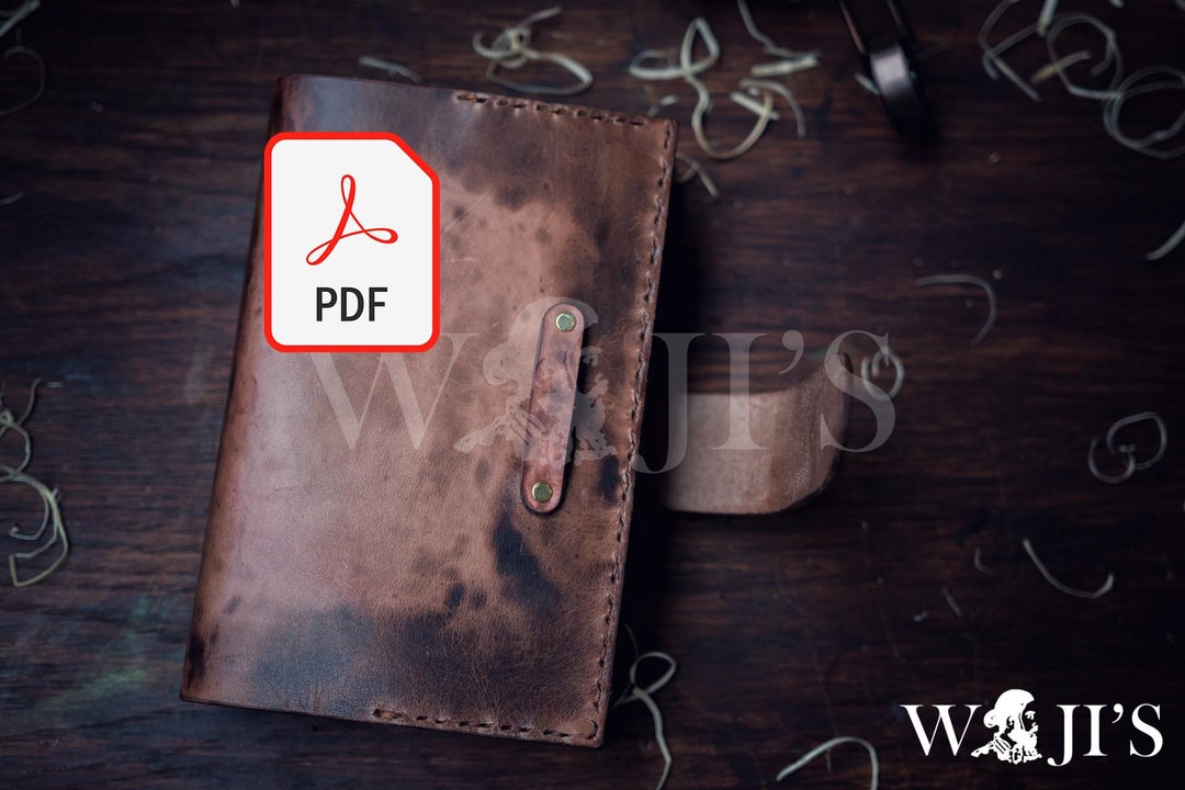 Leather Notebook Pattern| Leather Book Cover Pattern PDF | Leather ...
