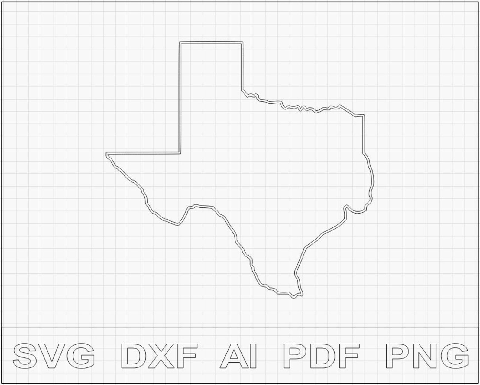Texas State SVG Vector Image Pattern for CNC Cricut - Etsy