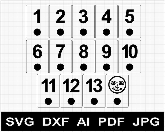 Rummykub Game Tiles SVG / DXF / AI for Woodworking Glowforge | Etsy