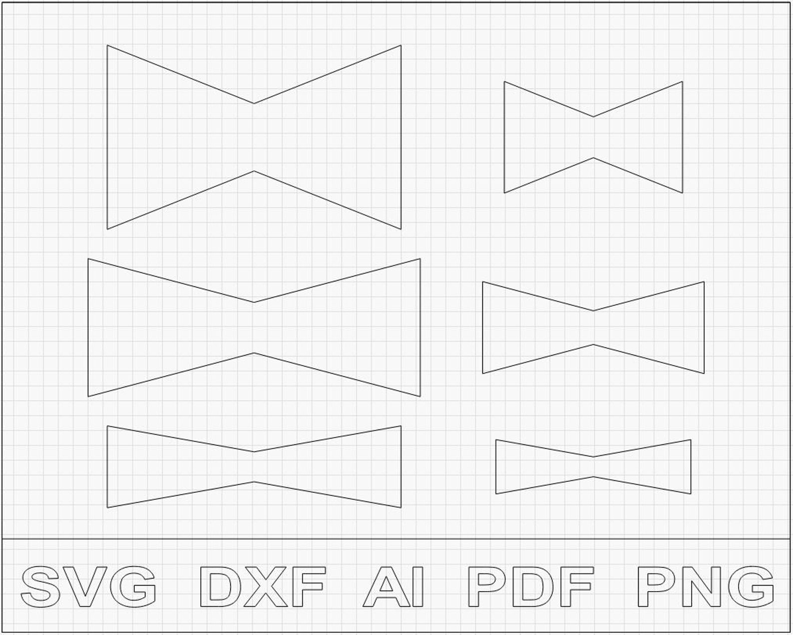 Wood Bowtie Pattern Templates SVG / DXF / AI for Cnc and Woodworking - Etsy