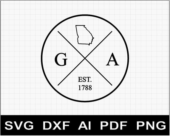 Georgia State Vector Image SVG United States America - Etsy
