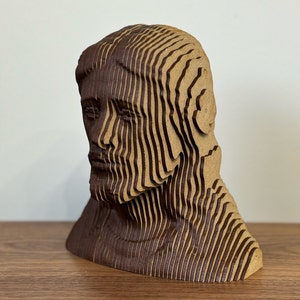 DIY Jesus Statue Parametric 3D Laser Cut Sculpture Glowforge, Xtool ...
