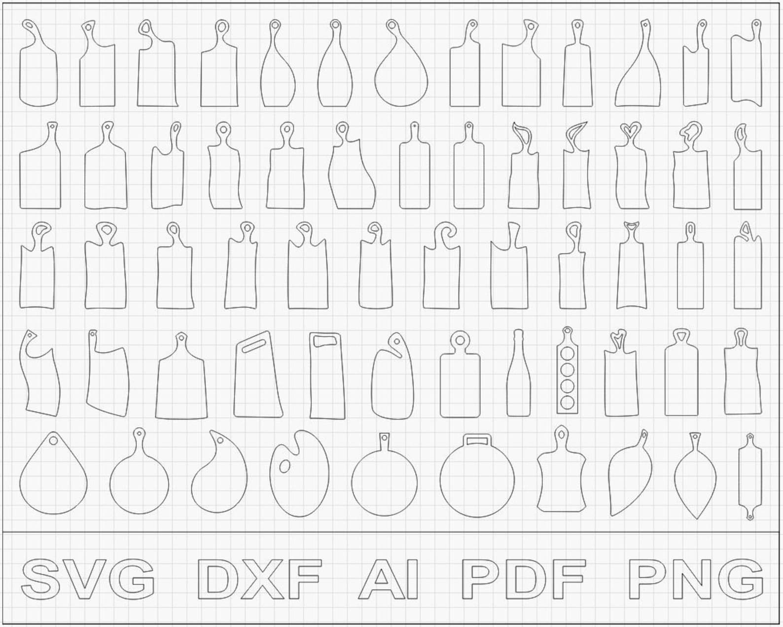 Bundle 1 60x Charcuterie Serving Board Pattern Templates - Etsy