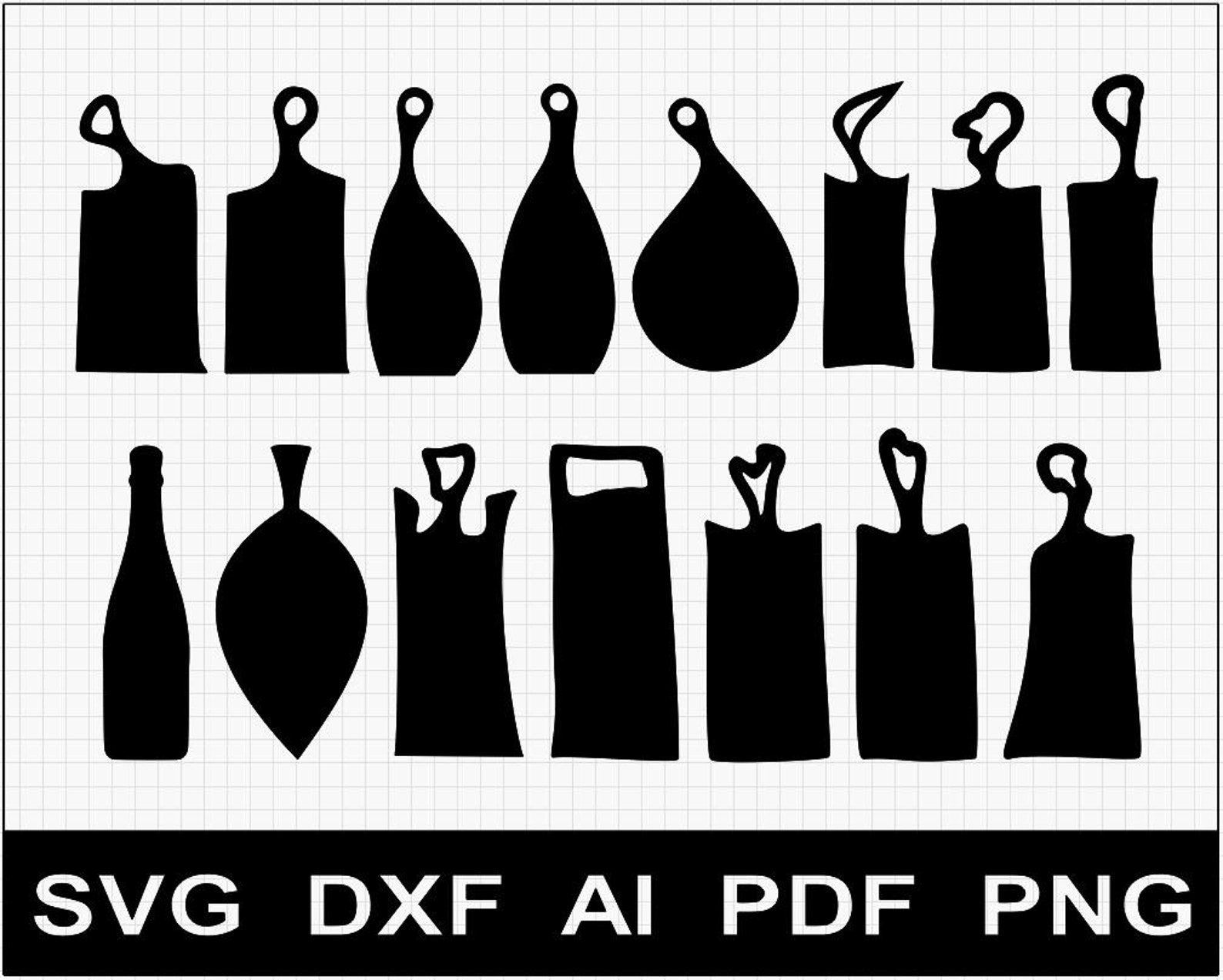 Set 3: 15x Charcuterie Serving Board Pattern Templates SVG / - Etsy