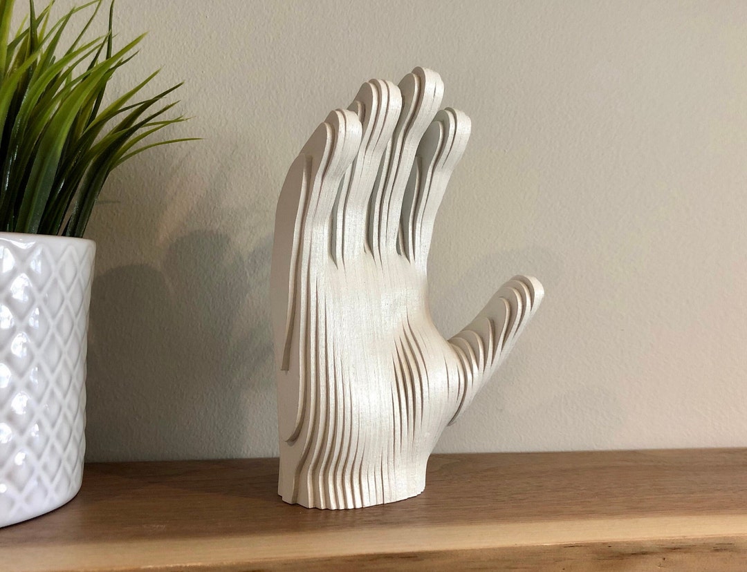 3D Hand Sculpture - SVG/DXF/AI Digital File - for Glowforge, Scroll Saw ...