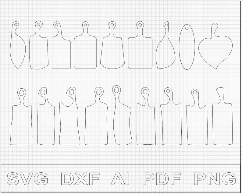 Set 4: 18x Charcuterie Serving Board Pattern Templates SVG / - Etsy New ...