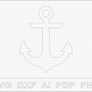 Anchor SVG Nautical Vector Image - Pattern for CNC, Cricut, Woodworking ...