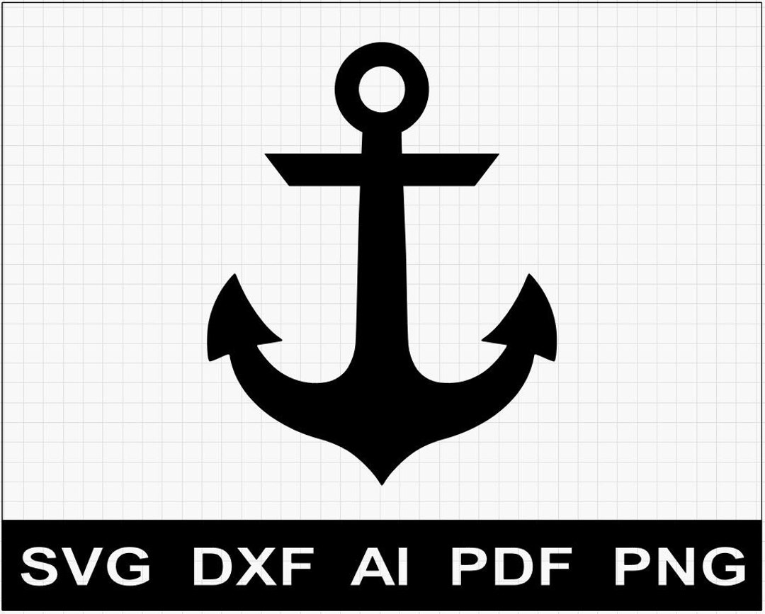 Anchor SVG Nautical Vector Image - Pattern for CNC, Cricut, Woodworking ...
