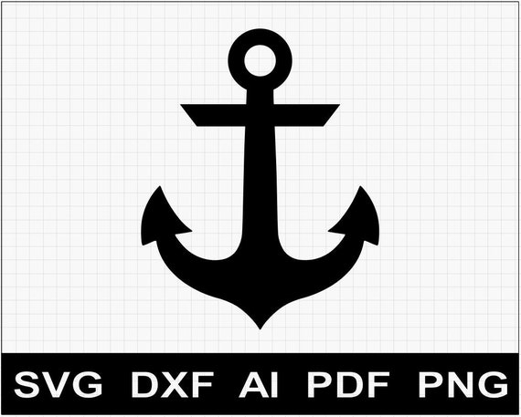 Anchor SVG Nautical Vector Image Pattern for CNC Cricut | Etsy
