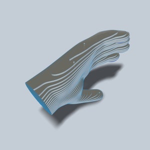 3D Hand Sculpture - SVG/DXF/AI Digital File - for Glowforge, Scroll Saw ...