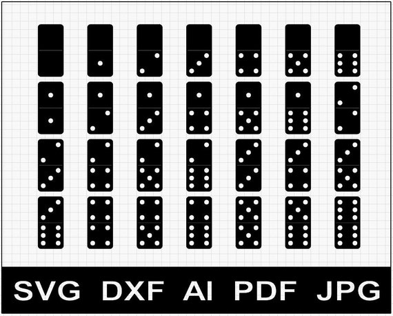 Domino Game Tiles SVG / DXF / AI for Woodworking Glowforge Cnc - Etsy
