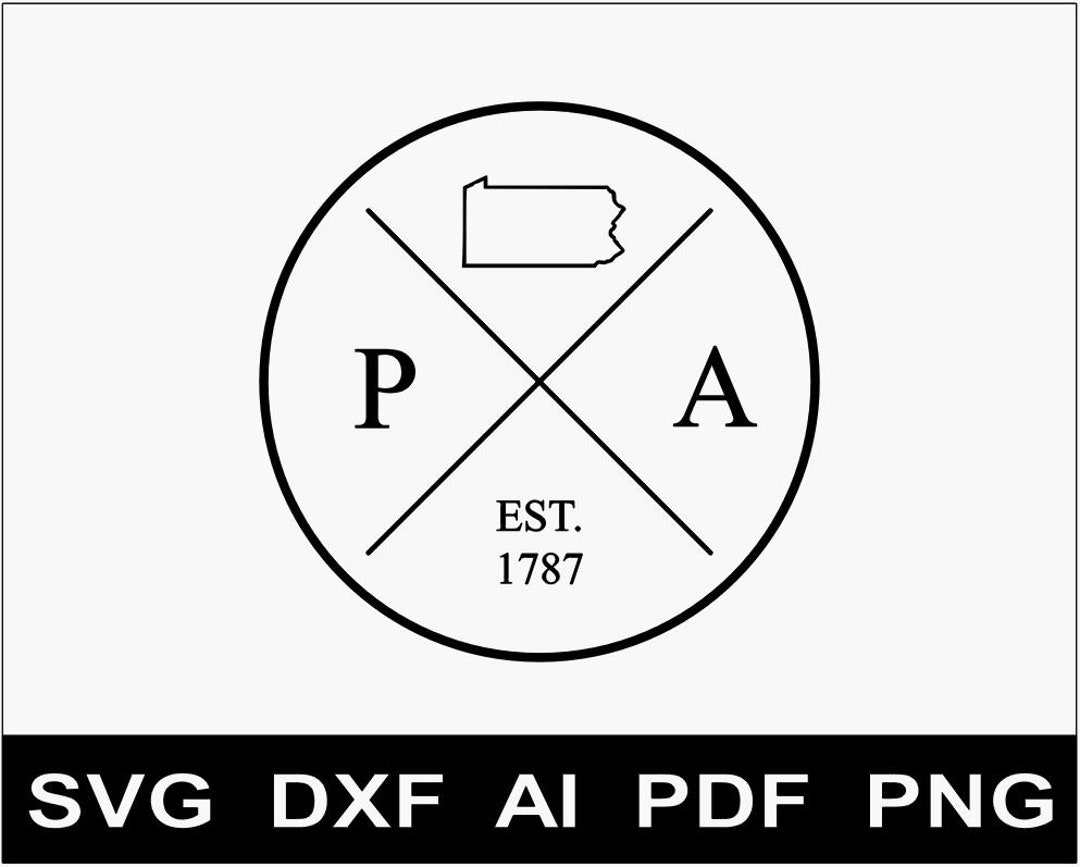 Pennsylvania State SVG United States America - Vector Image, Cricut ...