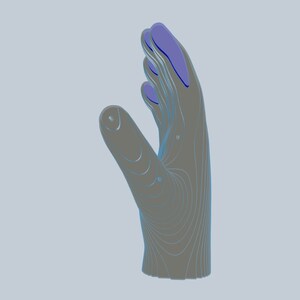 3D Hand Sculpture - SVG/DXF/AI Digital File - for Glowforge, Scroll Saw ...