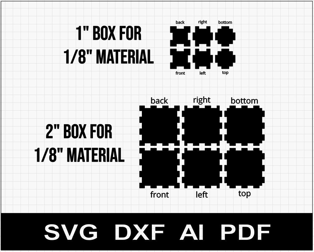 Finger Joint Wood Box SVG Pattern: Laser Cut Template (digital Download ...