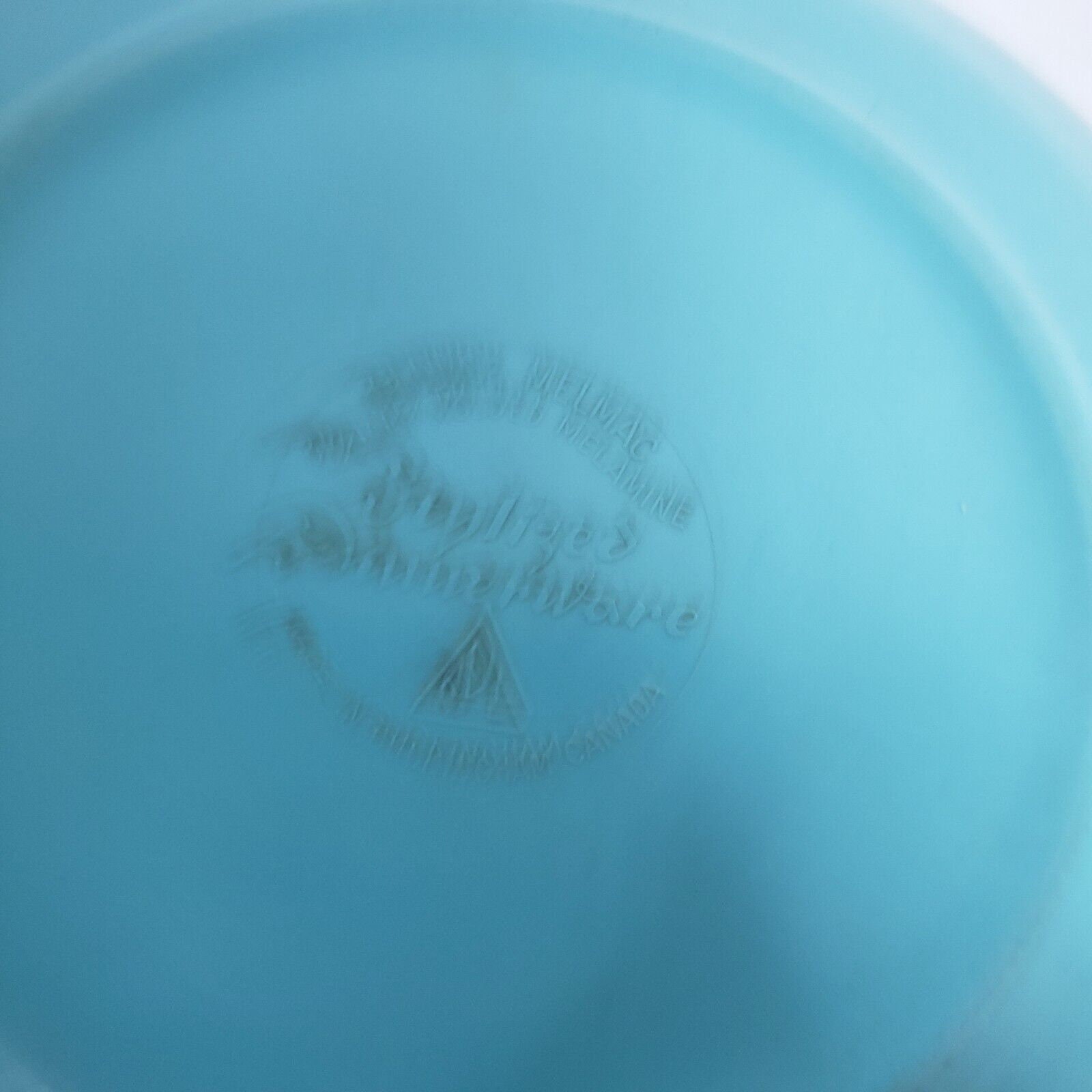 6 MCM Melmac Melamine Stylized Dinnerware Blue Teal Bowls Soup Cereal ...