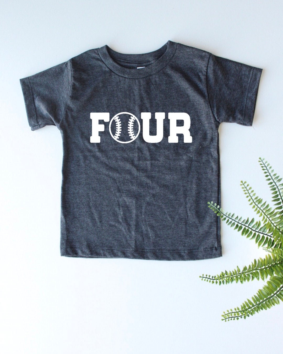Four 4 - Baseball - 4th Fourth Birthday Shirt - 4 Year Birthday Boy ...