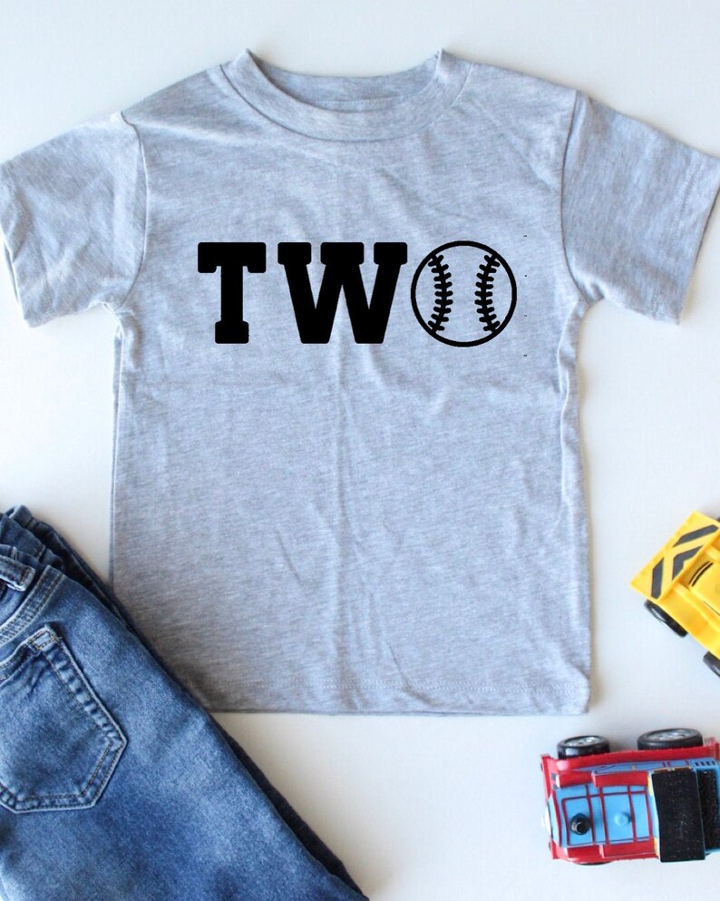 Two 2 Baseball Second Birthday Shirt Two Birthday Boy - Etsy