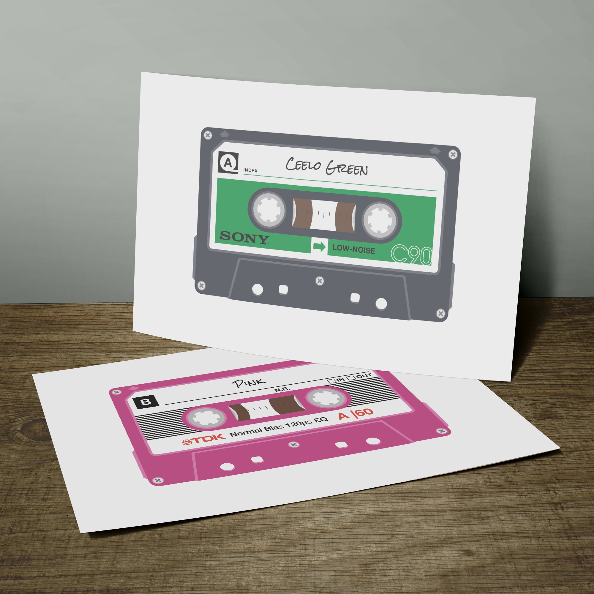 Mixtape Postcard Print Personalised Retro Music/mix Tape - Etsy