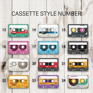 2 Custom Retro Cassette Poster Print Personalised Music Mix Tape Wall ...
