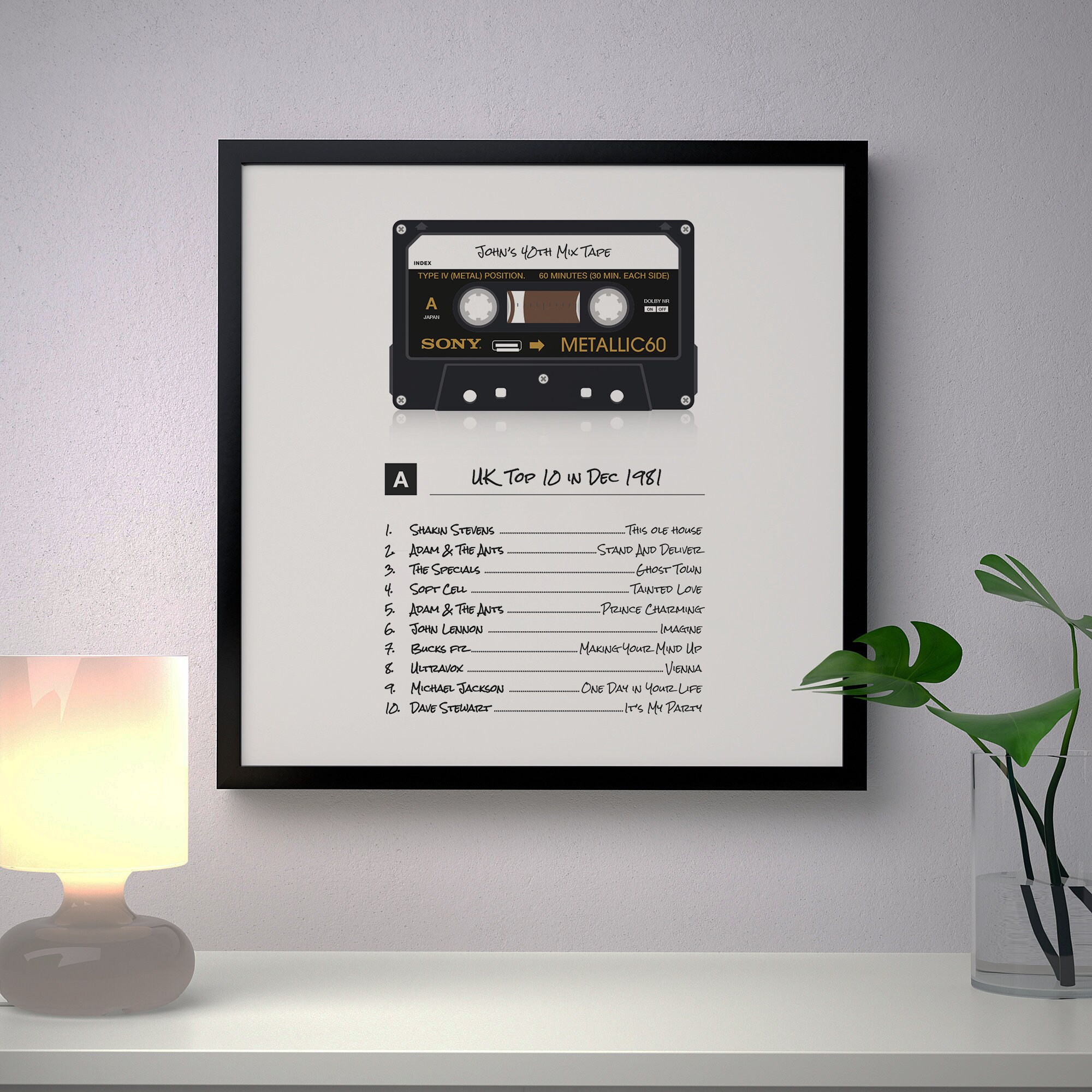 My Year Cassette Mix Tape Poster Print Personalised Retro - Etsy UK