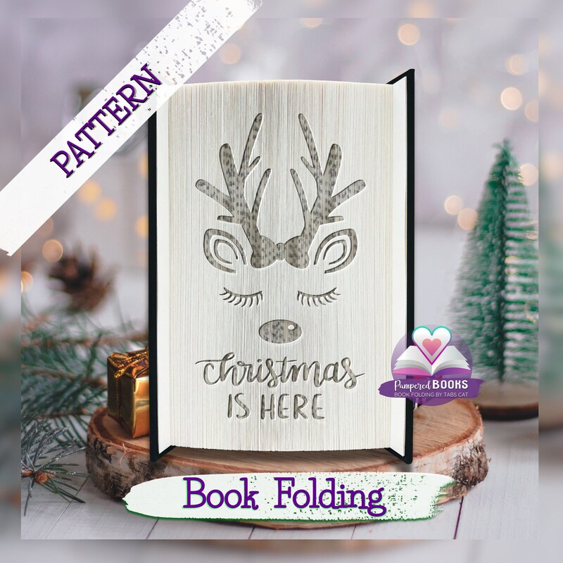 Reindeer Book Fold - Etsy